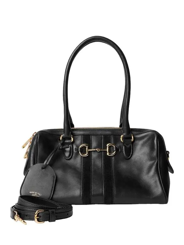 Gucci Medium Boston Bag In Leather - Black