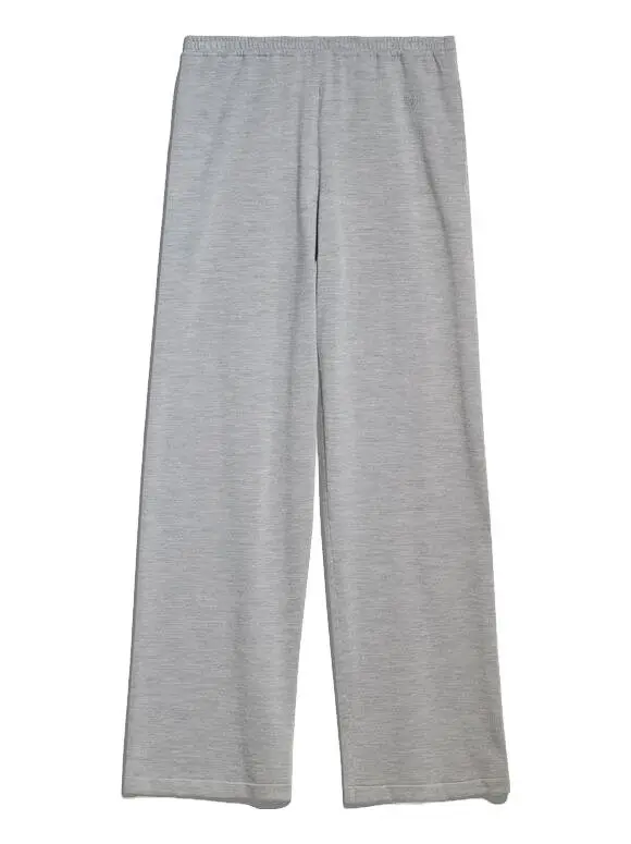 Gucci Wool Silk Leisure Pants With Embroidery - Grey