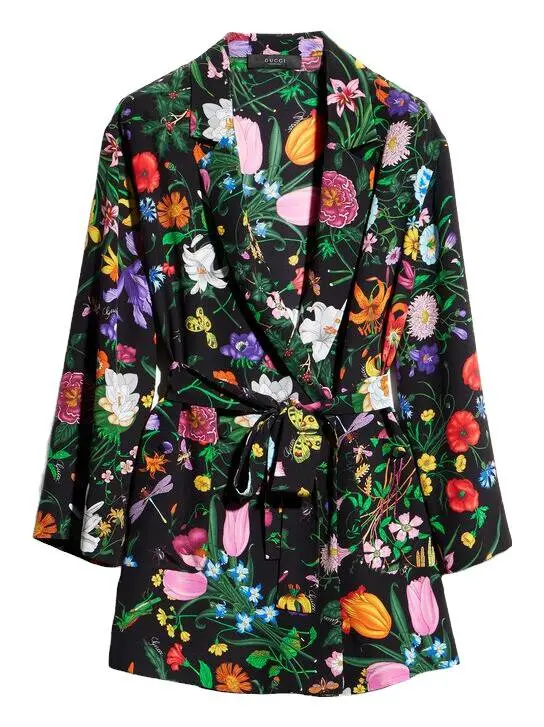 Gucci Printed Silk Shirt - Black
