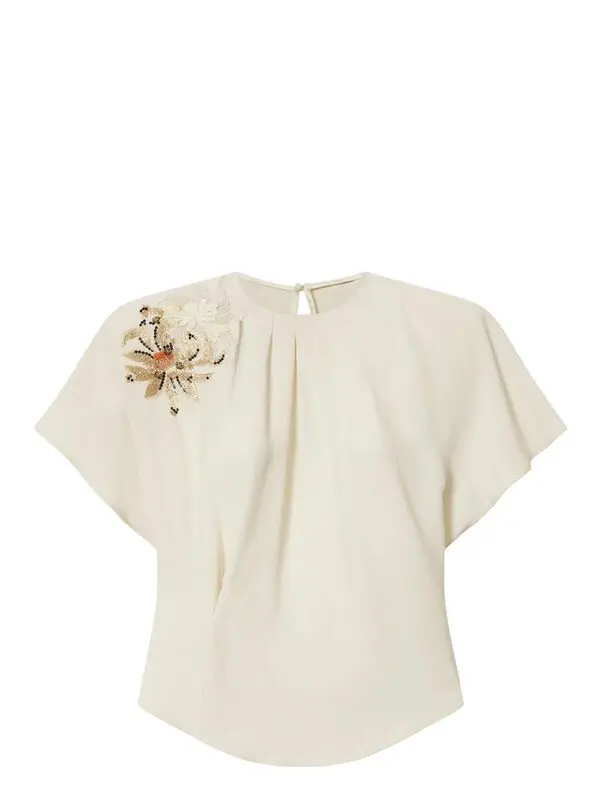 Isabel Marant Étoile Sakine Embroidered Blouse - Ecru