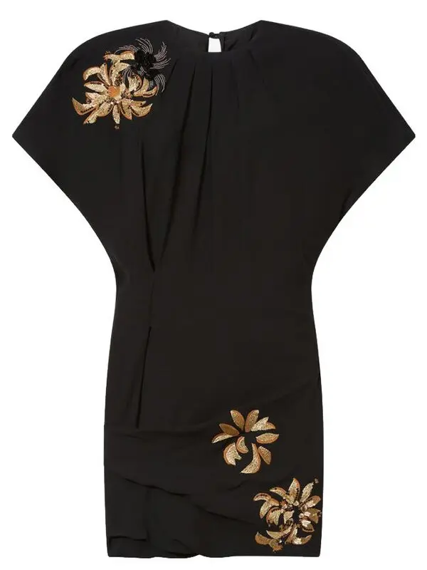Isabel Marant Étoile Sakia Embroidered Dress - Black