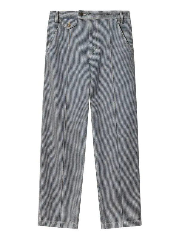 Isabel Marant Étoile Elois Pinstriped Cotton Denim Jeans - Blue/white