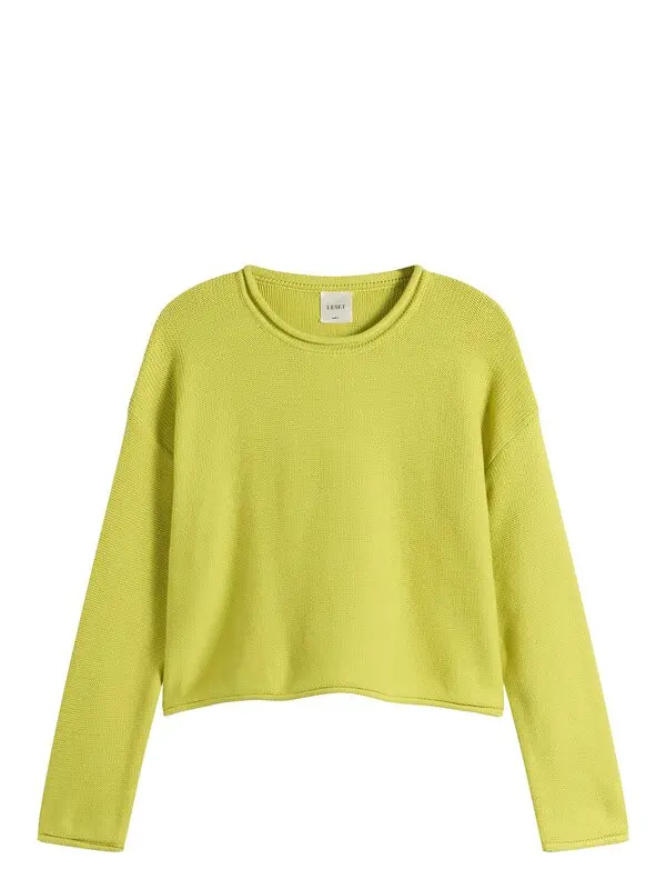 LESET Mae Crewneck Sweater - Chartreuse