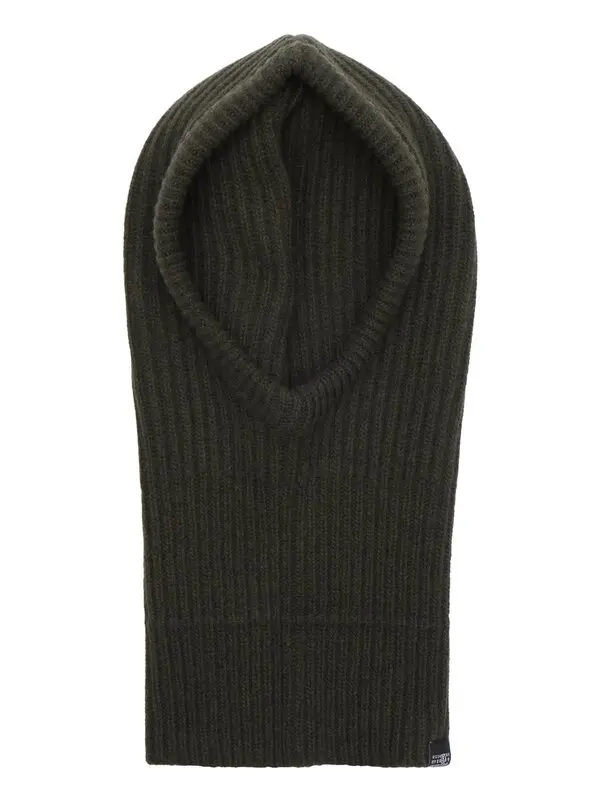 MAISON MARGIELA Rib Knit Balaclava - Khaki