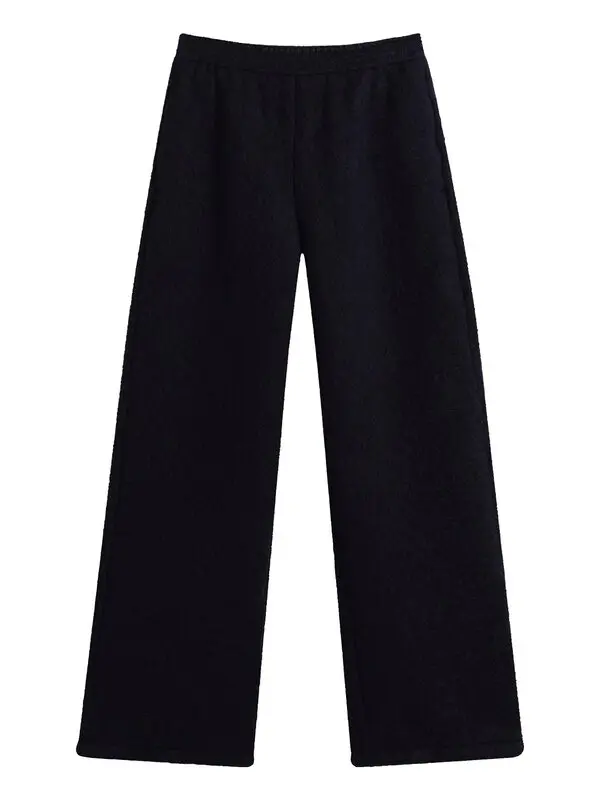 JIL SANDER Embroidered Wool Blend Pants - Ink