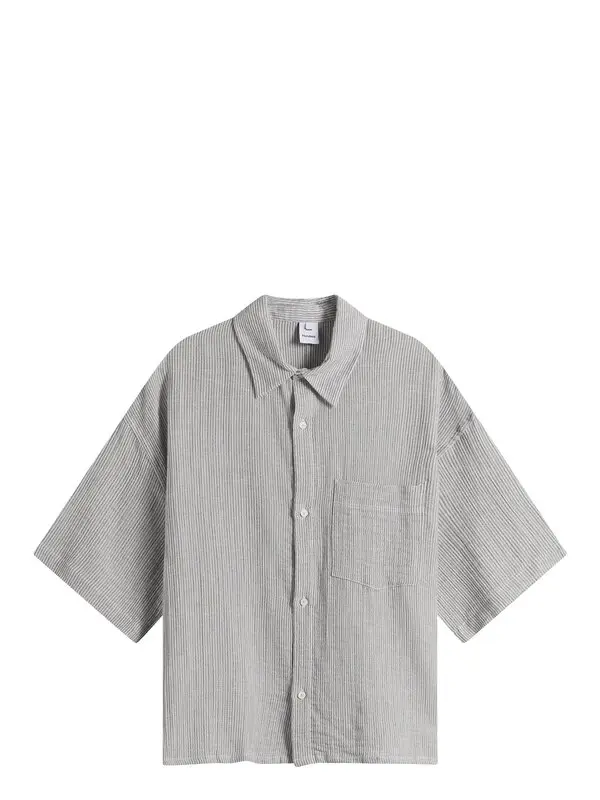 WON HUNDRED Maza Short Sleeve Shirt - White Combi