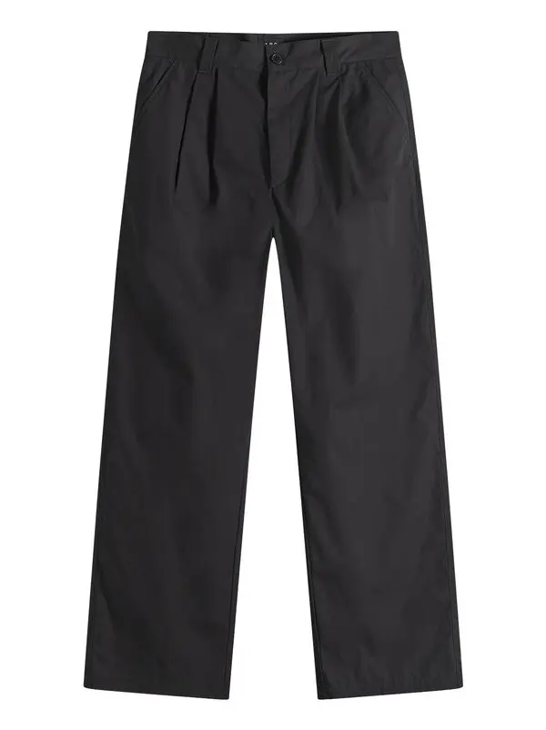 A.p.c. Ricky Pleated Cotton Trousers - Black
