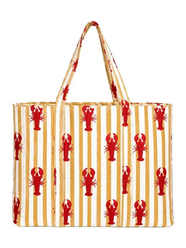 CYC Striped Lobster Tote - Gold