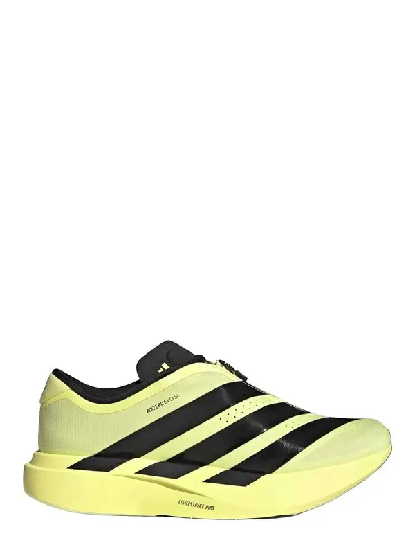 Adidas Adizero Evo Sl Zip Athletic Sneakers - Frozen Lemon/core Black/iron Metallic