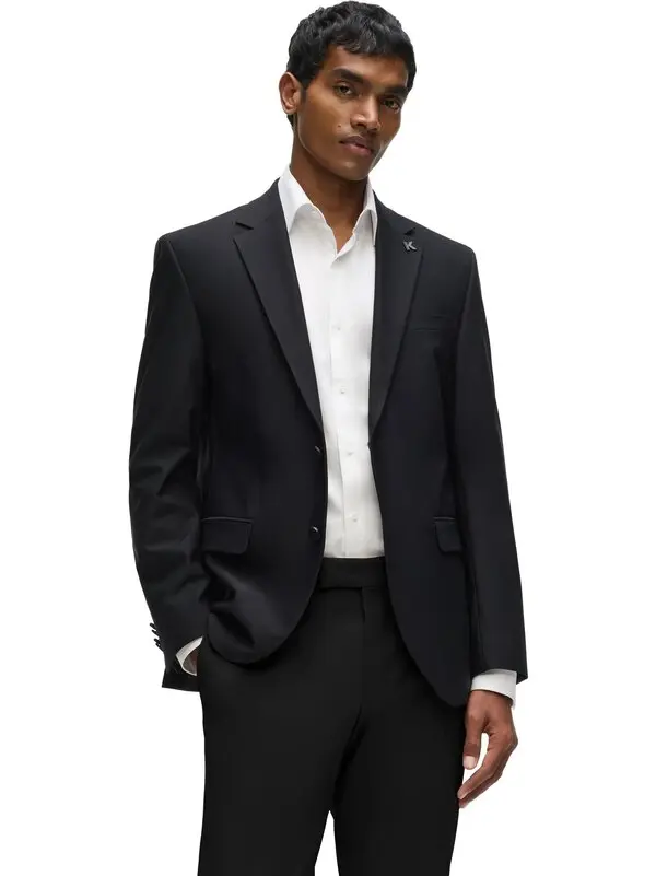 Karl Lagerfeld Monogram Pin Blazer - Black