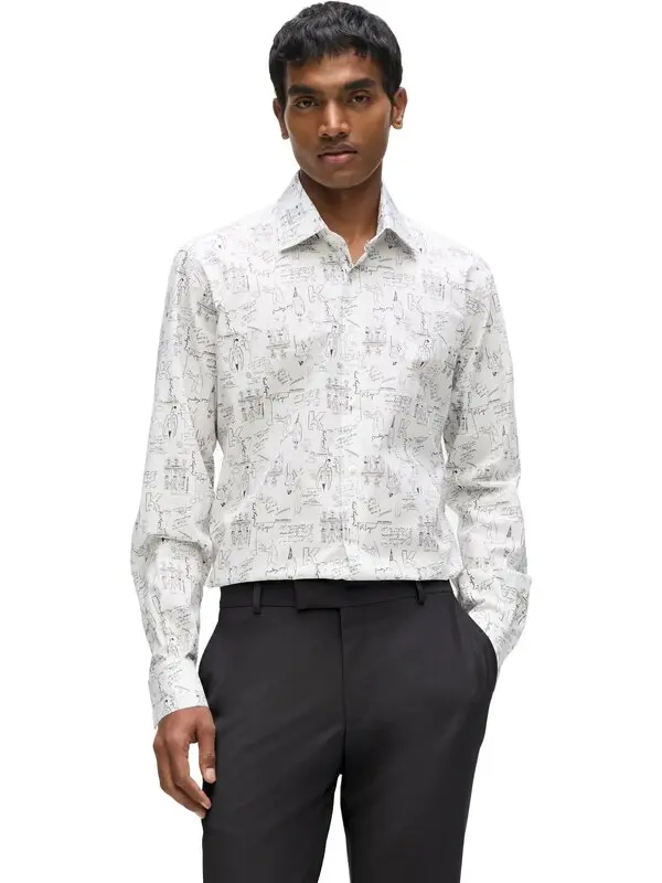 Karl Lagerfeld Karl Sketches Shirt - White