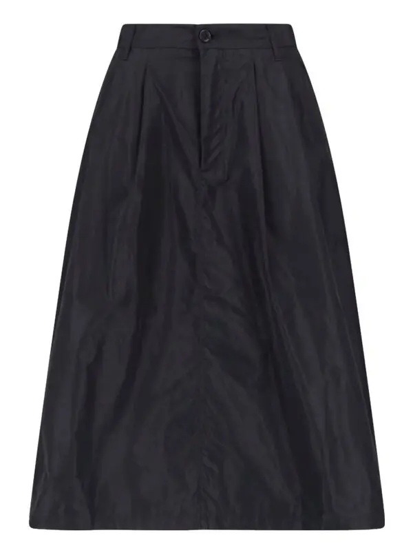Aspesi Midi Skirt In Technical Fabric - Black
