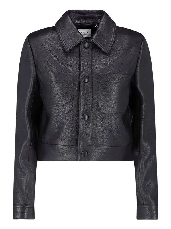 FRAME The Small" Leather Jacket - Black