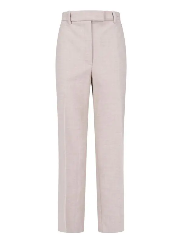 Calvin Klein Straight Tailored Trousers - Beige