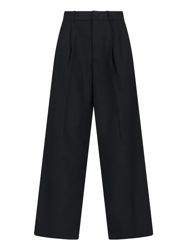Max Mara Ermanno Scervino Straight Leg Tailored Trousers - Black