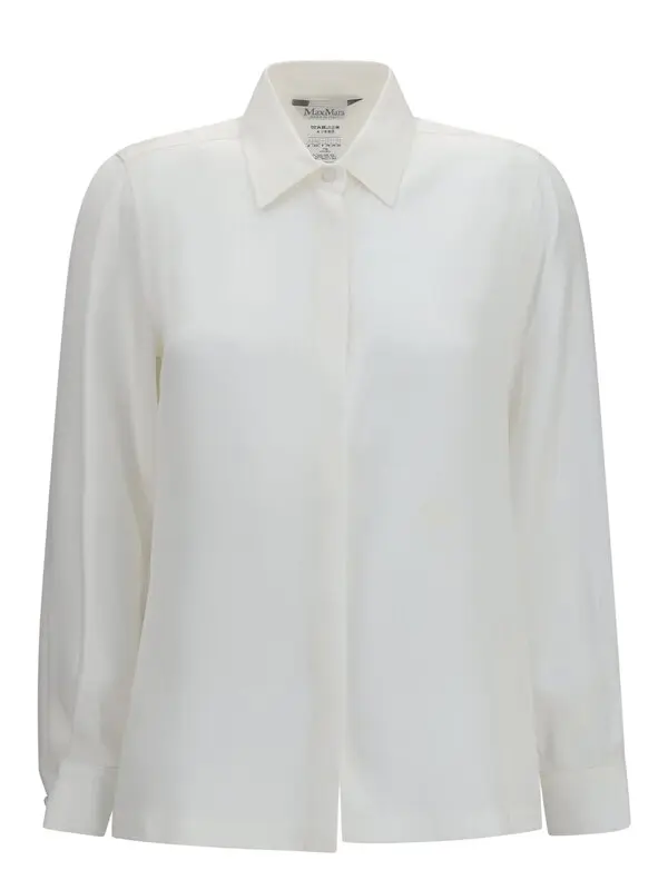 Max Mara Geranio Crepe De Chine Shirt - White