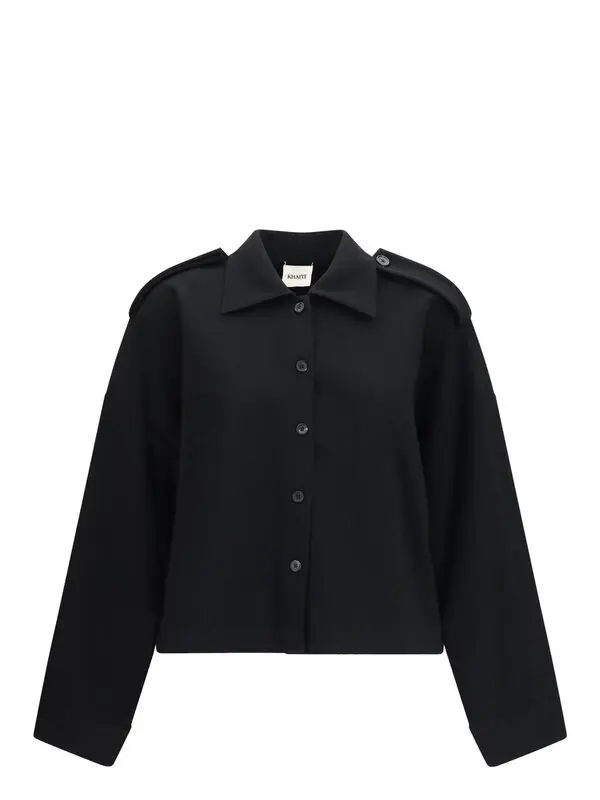 Khaite Bodine Wide-sleeve Shirt - Black