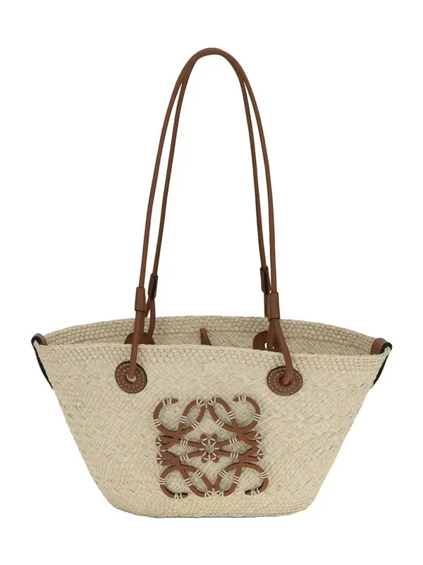 Loewe Small Anagram Basket Shoulder Bag - Beige