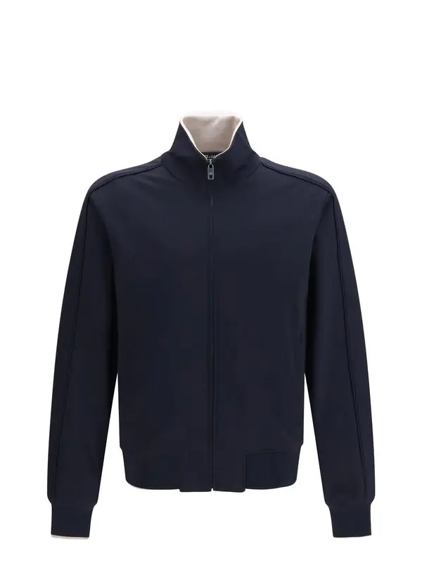 Dolce & Gabbana Zip Jacket With Side Bands - Blue