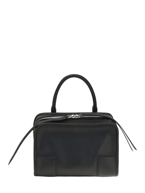 Loewe Small Amazona Handbag In Calfskin - Black