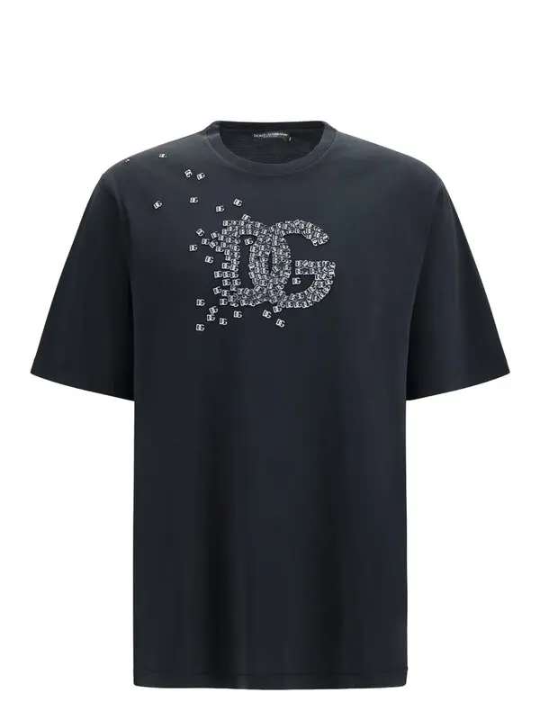 Dolce & Gabbana Cotton T-shirt With Logo - Black