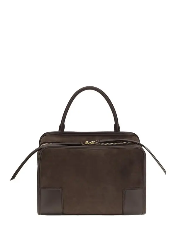 Loewe Medium Amazona Handbag In Calfskin - Brown