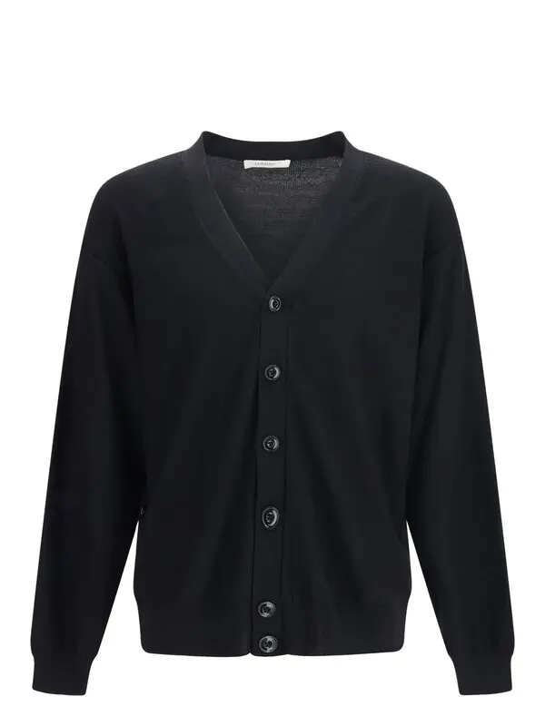 LEMAIRE Merino Wool Blend Cardigan - Black