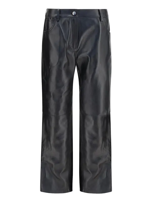 Magda Butrym Straight-leg Leather Pants - Black