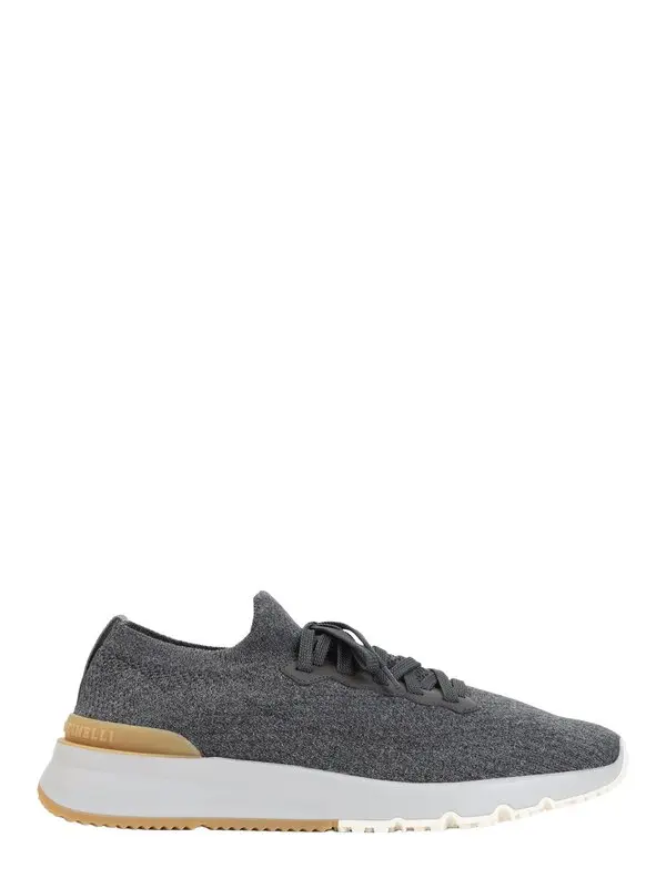 Brunello Cucinelli Lavagna Textile Sneakers - Gray