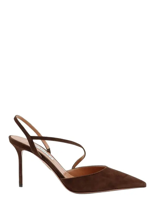 AQUAZZURA Bow Tie Suede Slingback Pumps - Multicolor