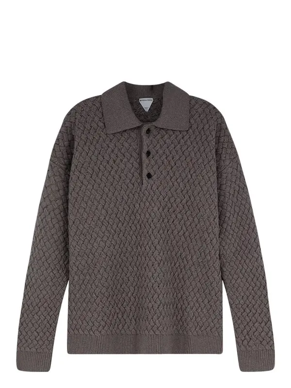 Bottega Veneta Wool Sweater With Intrecciato Motif - Multicolor