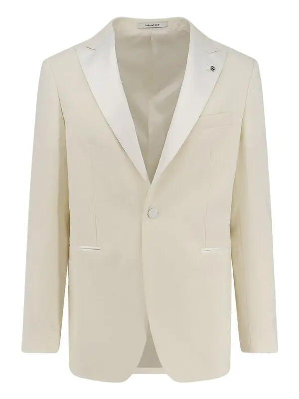 Tagliatore Tuxedo Virgin Wool Blazer - Multicolor