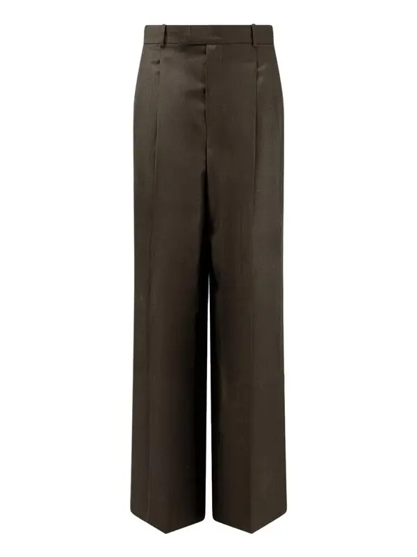 Loro Piana Wide Leg Wool Trousers - Multicolor