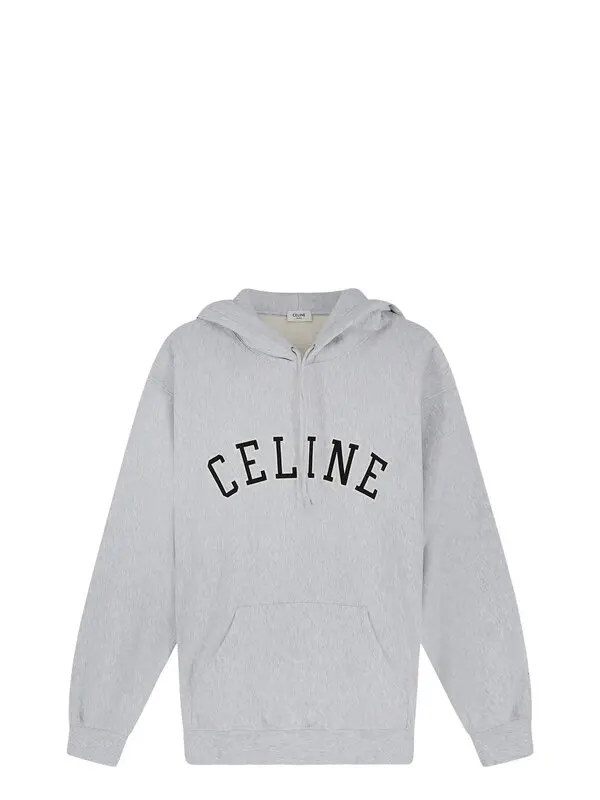 Celine Relaxed Fit Cotton Hoodie With Printed Logo - Multicolor
