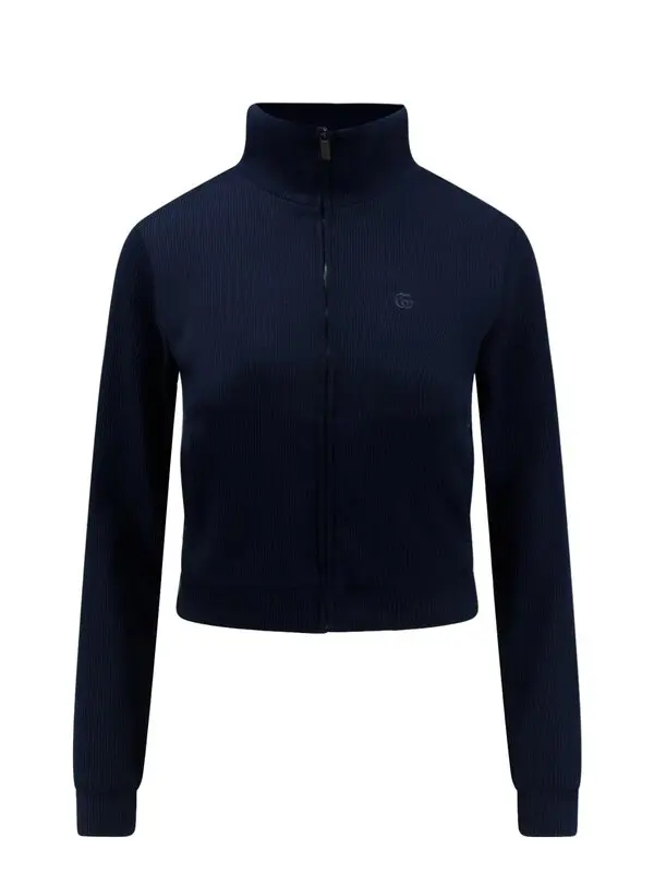 Gucci Lightweight Ribbed Cotton Jersey Zip-up Sweatshirt - Multicolor