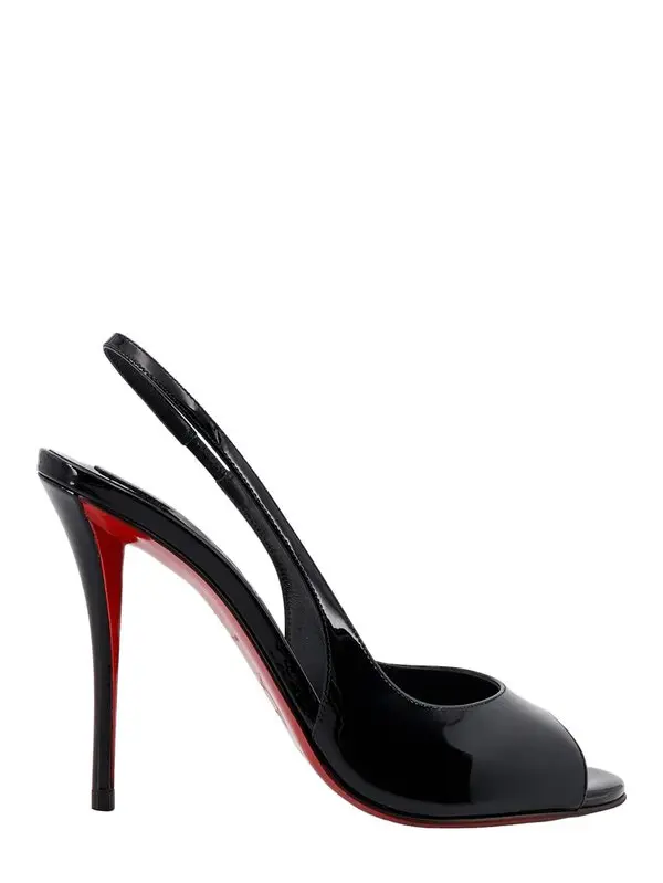 CHRISTIAN LOUBOUTIN Sofia Z Patent Leather Slingback Sandals - Black