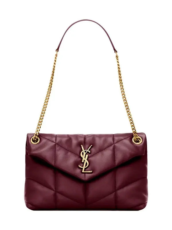 Saint Laurent Puffer Matelassé Leather Shoulder Bag - Multicolor