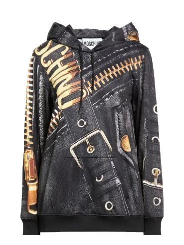 Moschino Printed Hooded Sweatshirt - Black