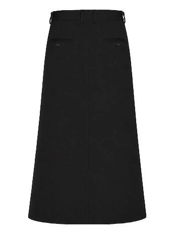 MAISON MARGIELA Flared Midi Skirt In Twill - Black