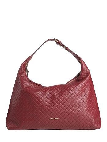MARC ELLIS Quilted Leather Maxi Shoulder Bag - Red