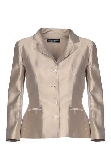 Dolce & Gabbana Silk Crepe Single-breasted Blazer - Beige