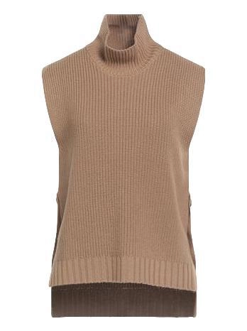Alpha Studio Merino Wool Turtleneck Vest - Brown