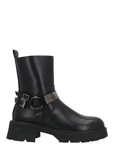 BRACCIALINI Embellished Textile Ankle Boots - Black