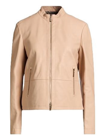 MOORER Leather Biker Jacket - Blush