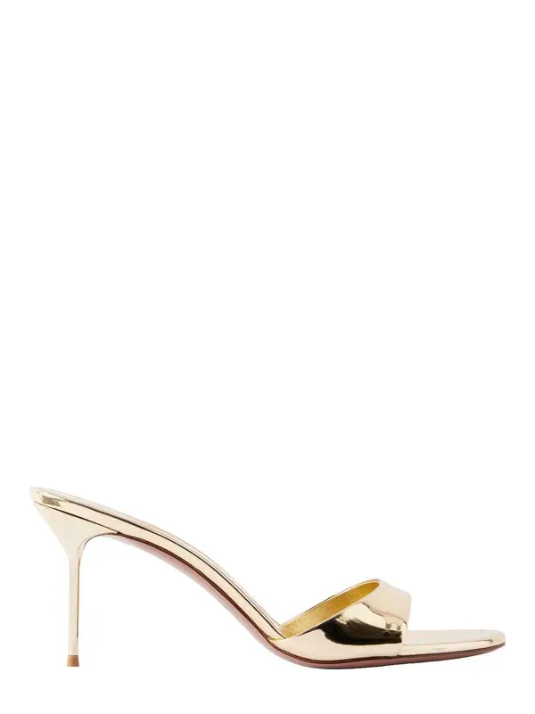 Paris Texas Lidia Metallic Leather Sandals - Gold