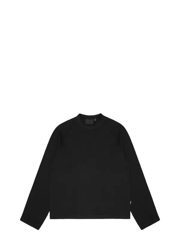 Rains Waffle Long Sleeve T-shirt - Black