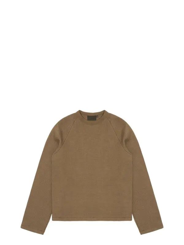 Rains Waffle Long Sleeve T-shirt - Splinter Brown