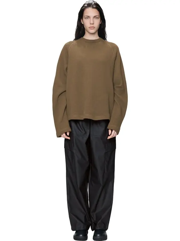 Rains Waffle Long Sleeve T-shirt - Splinter