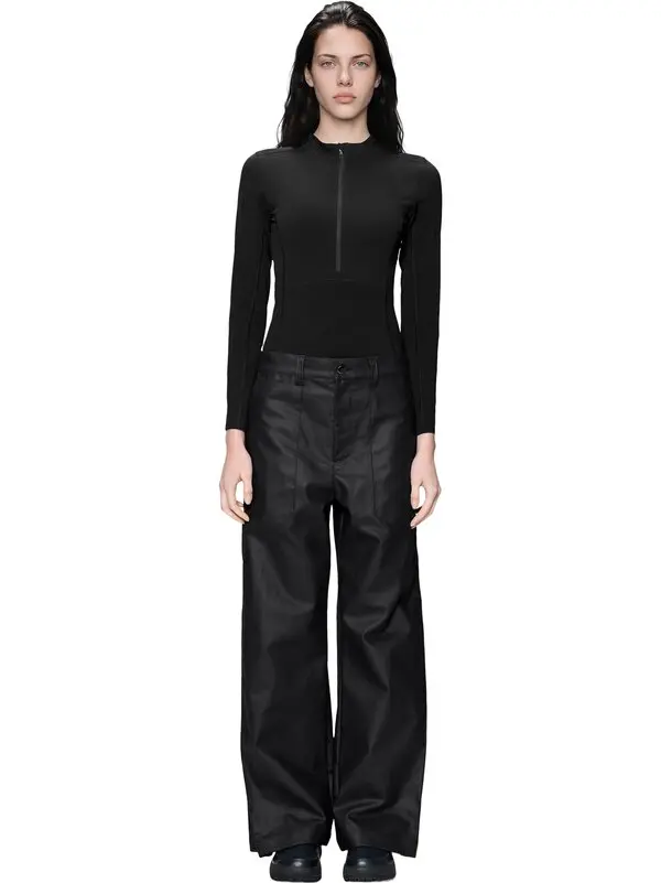 Rains Heavy Woven Straight-leg Pants - Black