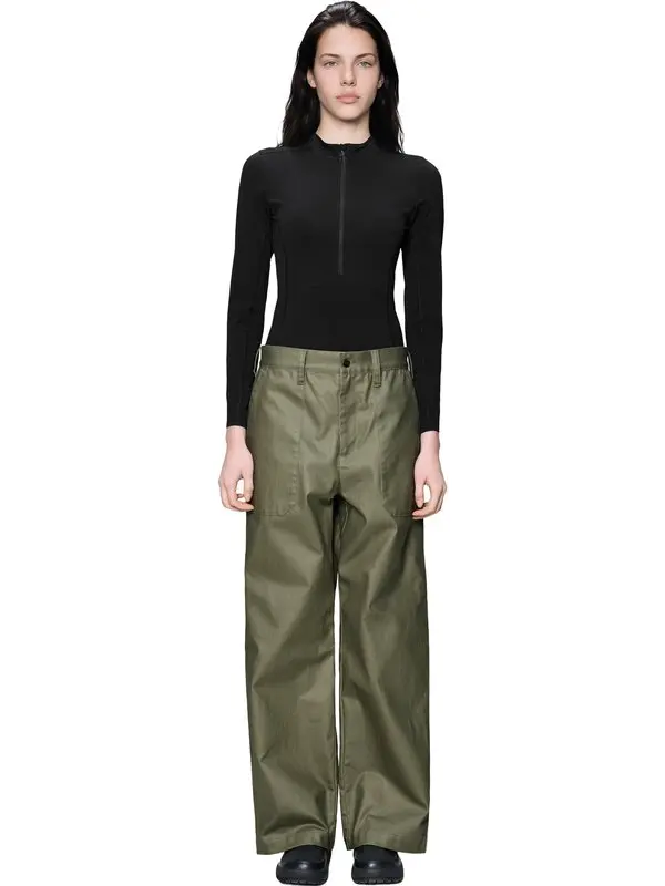 Rains Heavy Woven Straight-leg Pants - Moss